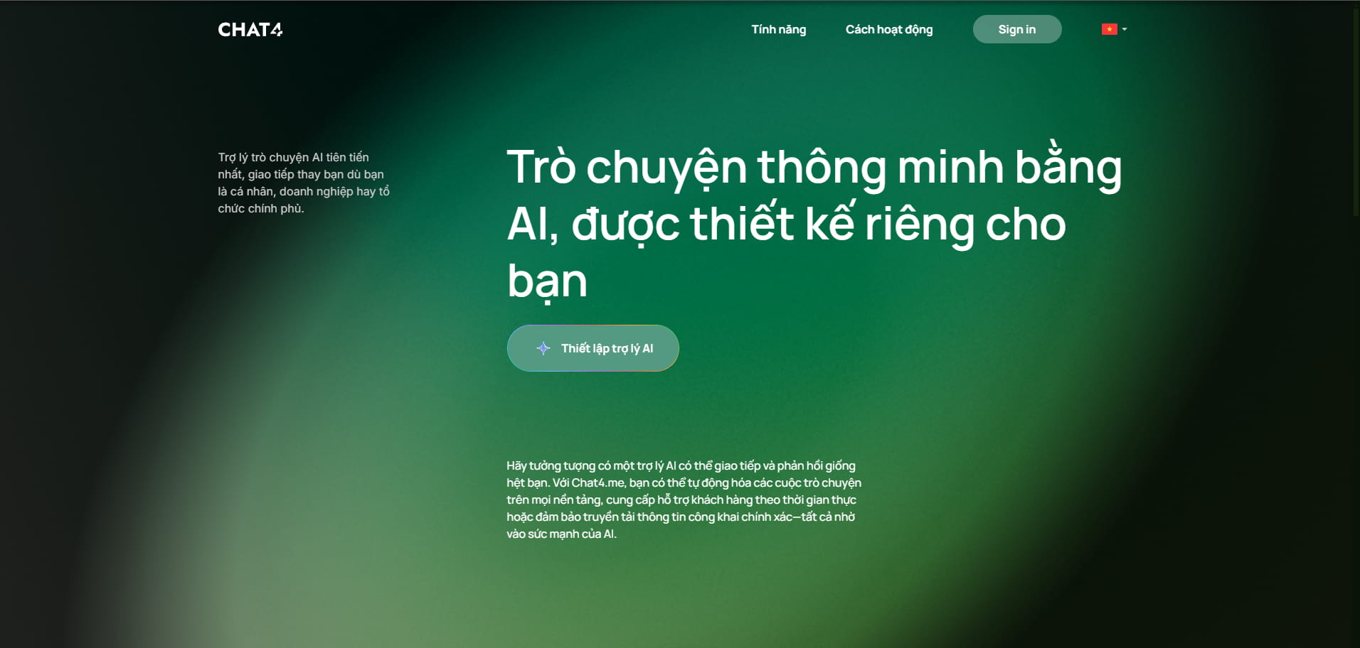 Chat4 - Trò chuyện thông minh bằng AI, được thiết kế riêng cho bạn